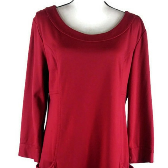 Max Edition | Dresses | Max Edition Deep Red Tunic Dress | Poshmark